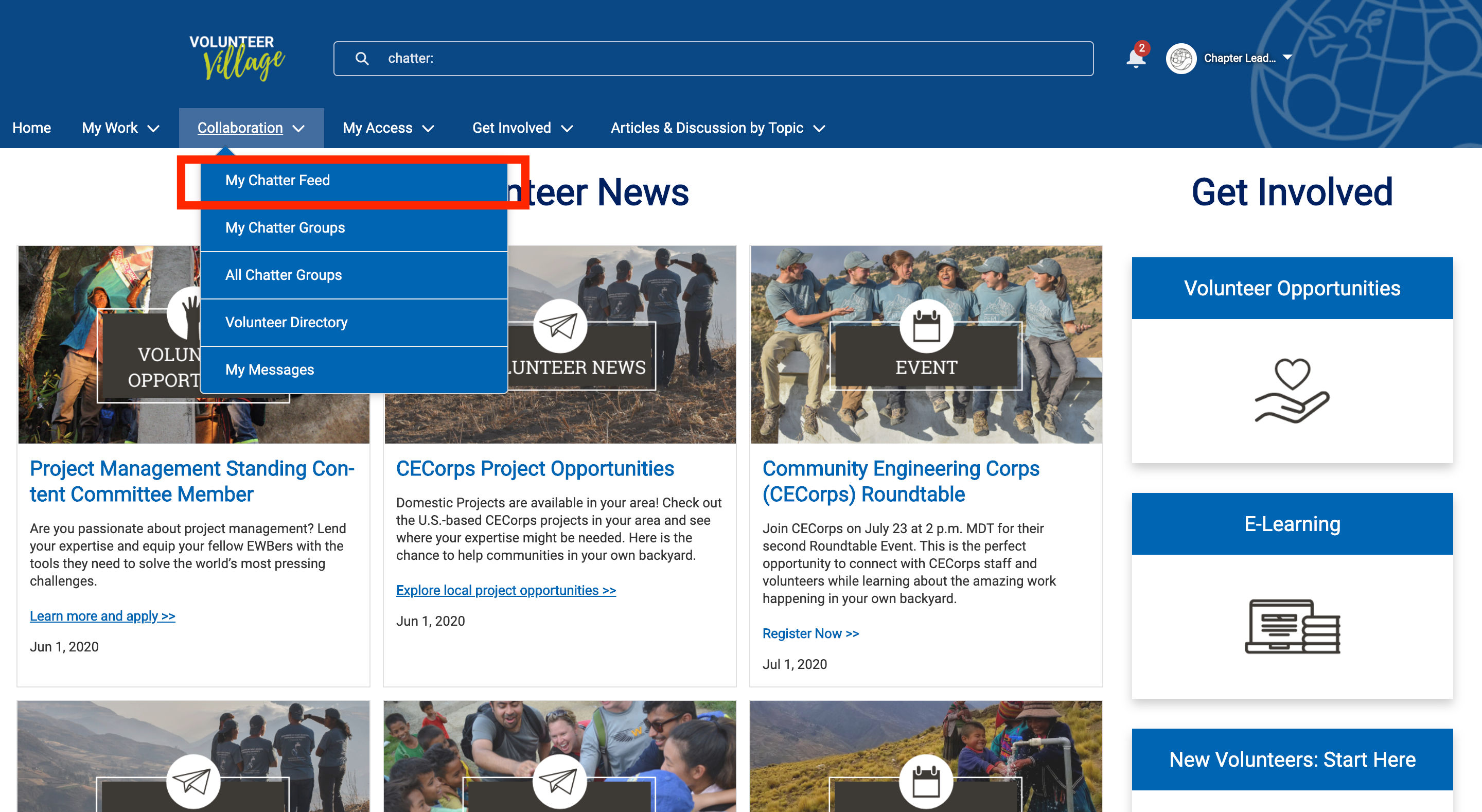 Chatter: Communicating in Volunteer Village