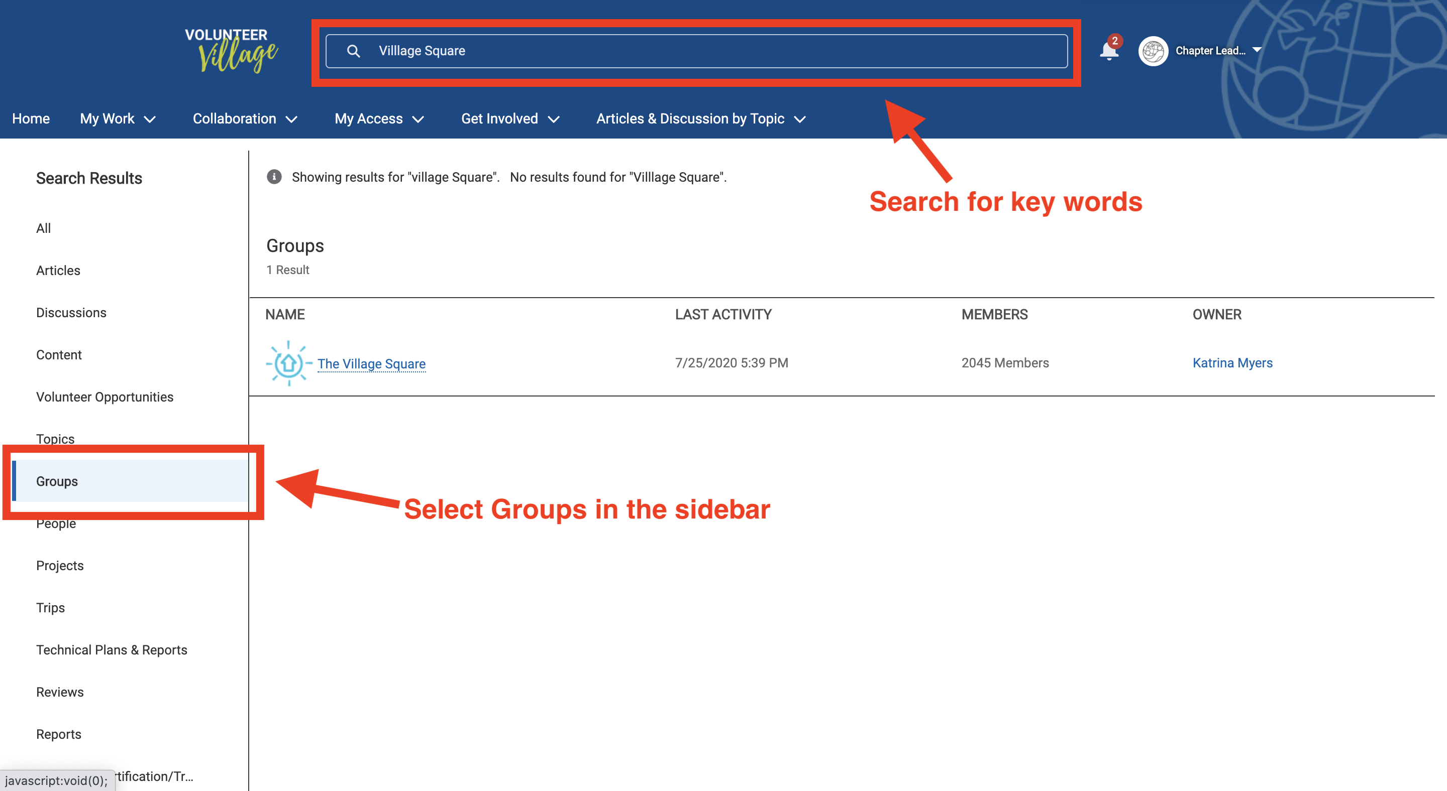 Chatter: Communicating in Volunteer Village
